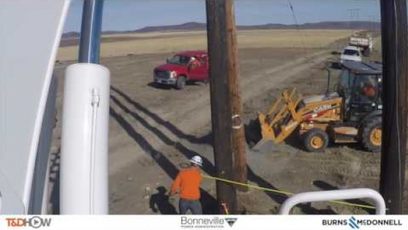 BPA Install of Transmission Line: Pole Setting | TD World