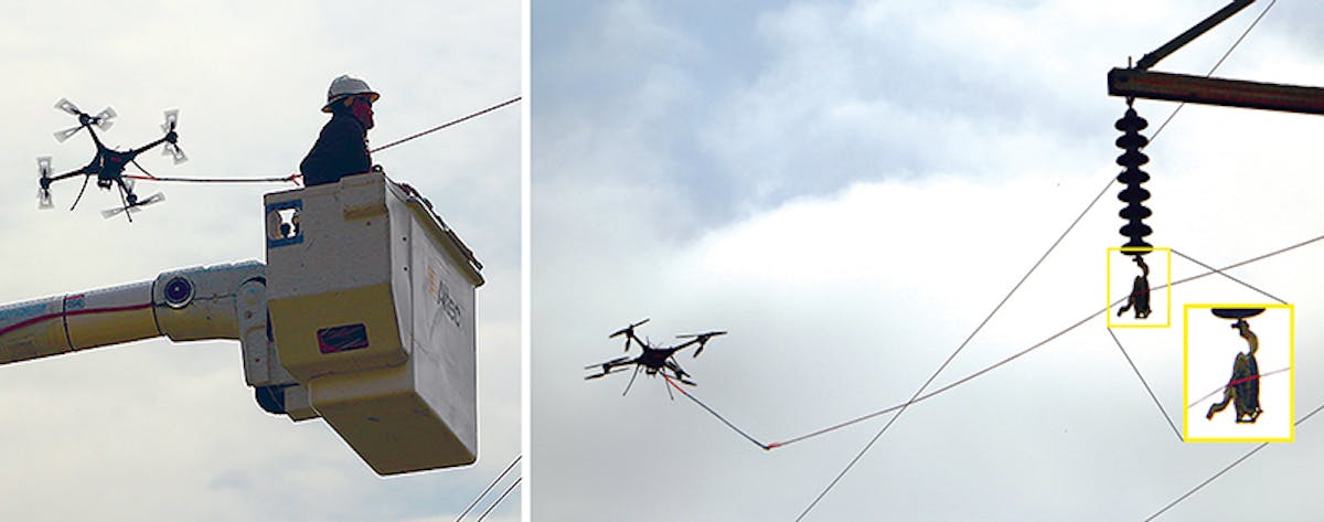 Save Time By Pulling Lead Lines With Drones | T&D World