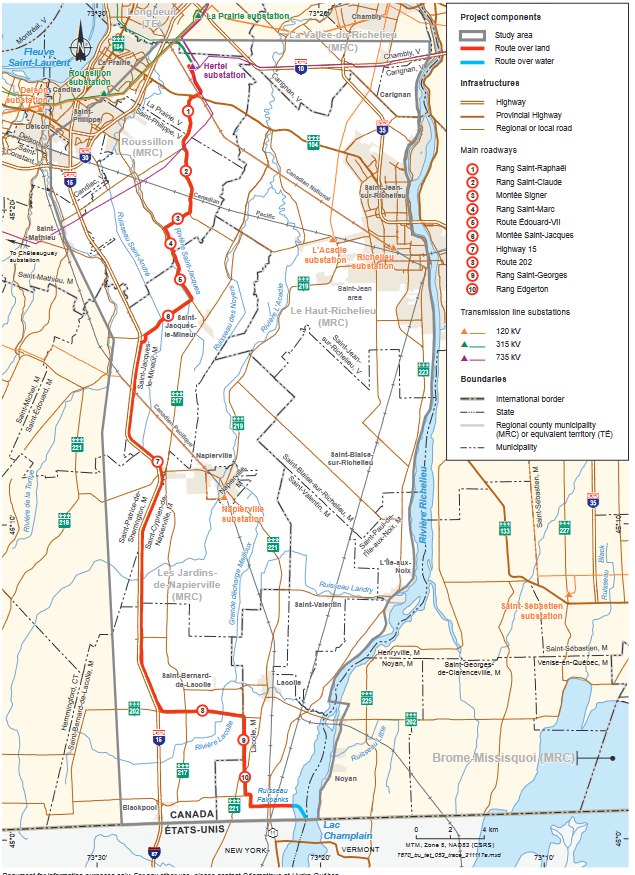 Hydro-Québec Announces Route for Hertel–New York Interconnection Line ...