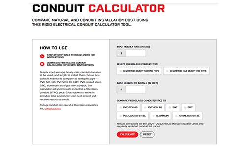 Use Our Electrical Conduit Calculator To See How Much You Can Save | T ...